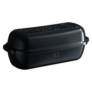 Emile Henry 15" Rectangular Italian Bread Loaf Baker, Dishwasher Safe, Charcoal - Bed Bath ...